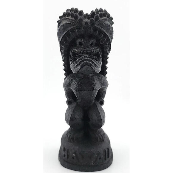 Other | Vintage Hip Originals 198s Black Ku Tiki Statue Hawaiian Lava ...